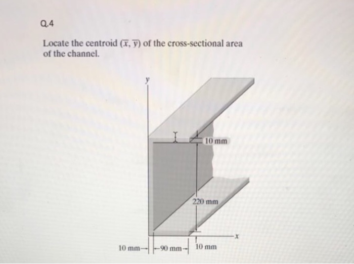 Solved Locate the centroid (x bar, y bar) of the | Chegg.com
