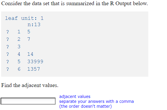 Solved Consider the data set that is summarized in the R | Chegg.com
