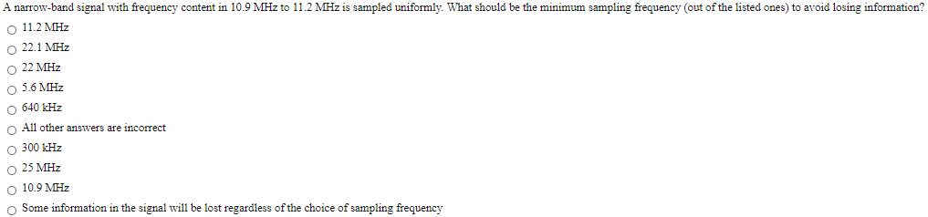 Solved A narrow-band signal with frequency content in 10.9 | Chegg.com