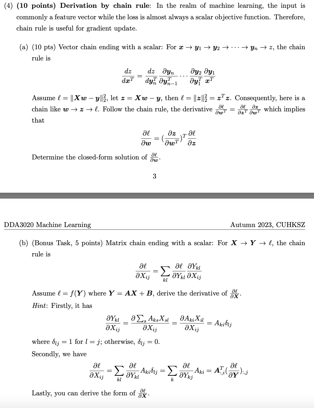 Solved (4) (10 ﻿points) ﻿Derivation by chain rule: In the | Chegg.com