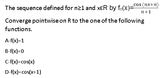 Solved The sequence defined for n21 and xeR by fn(x)=cos | Chegg.com