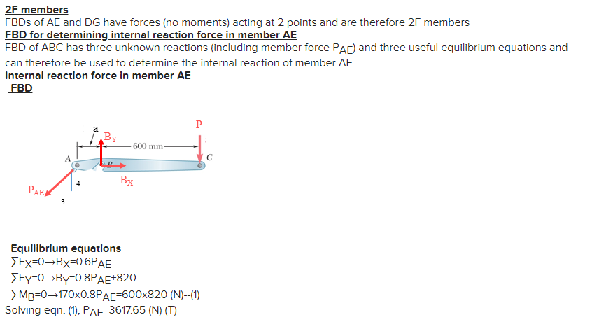 Solved Two hydraulic cylinders, AE and DG, are used to | Chegg.com