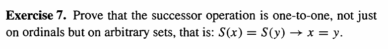 Solved Exercise 7. Prove that the successor operation is | Chegg.com