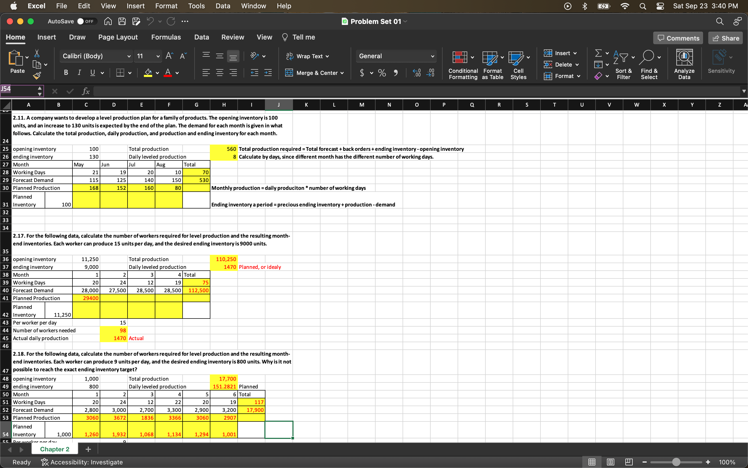 Home Insert Draw Page Layout Formulas Data Review | Chegg.com