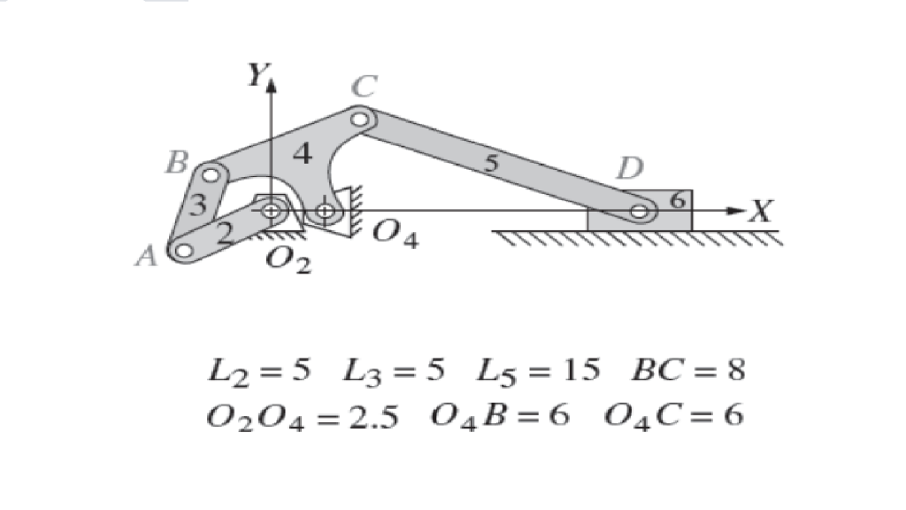 For the 6-bar mechanism shown in the figure, we have | Chegg.com