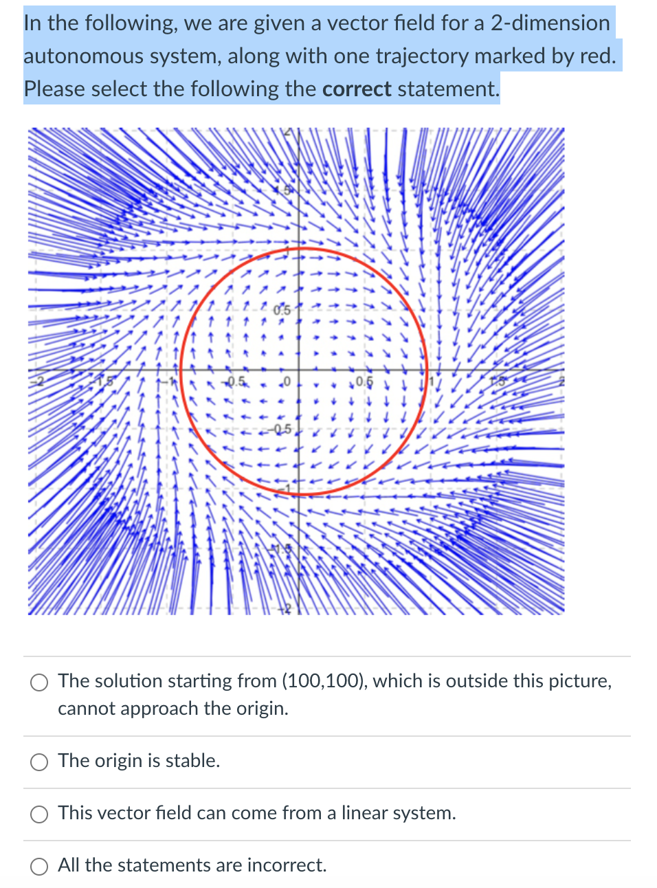Solved a In the following, we are given a vector field for a | Chegg.com