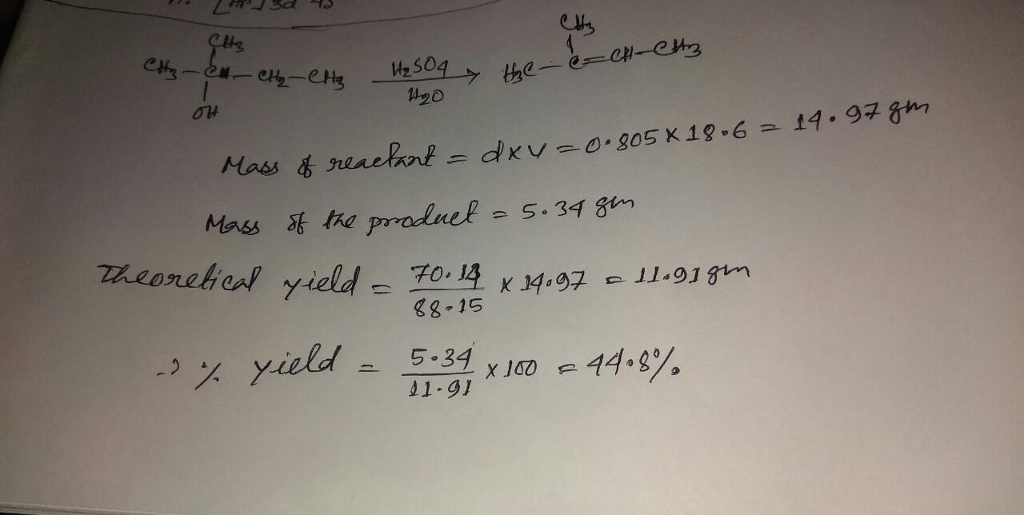 Solved Calculate the theoretical and percent yield for each | Chegg.com