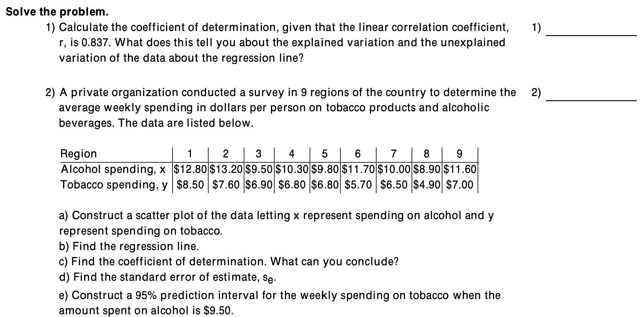 Solved 1) Solve the problem. 1) Calculate the coefficient of | Chegg.com