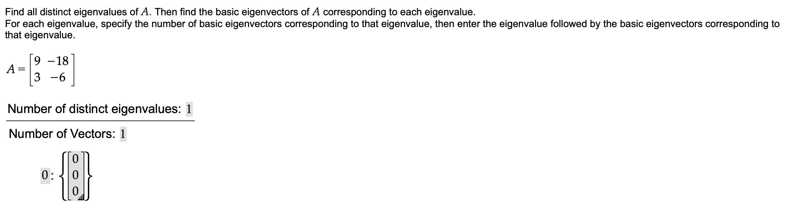 Solved Find all distinct eigenvalues of A. Then find the | Chegg.com