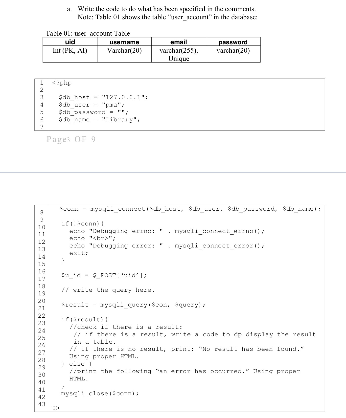 Solved L565 W N 1 "; 11 echo "Debugging error: exit; | Chegg.com