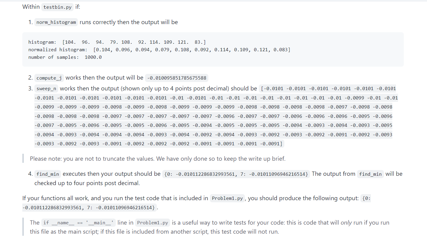 Solved In This Problem You Will Implement Histogram Bin 