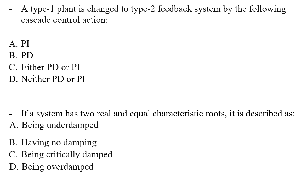 Solved - A type-1 plant is changed to type-2 feedback system | Chegg.com
