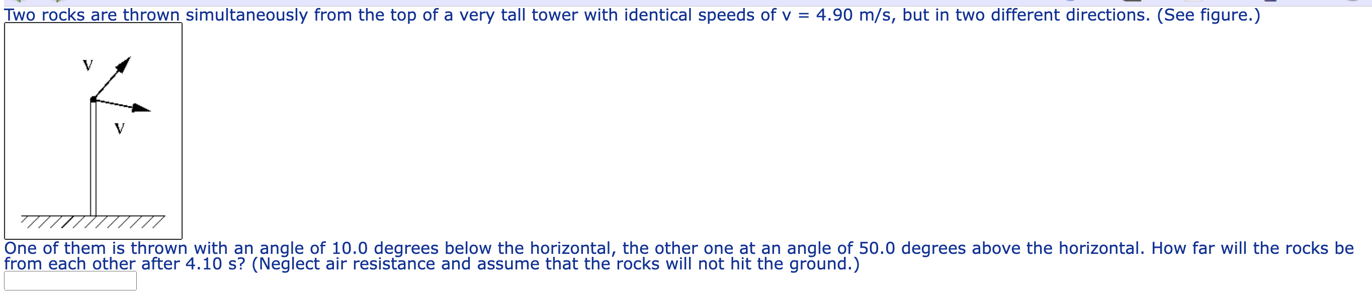 Solved Two rocks are thrown simultaneously from the top of a | Chegg.com
