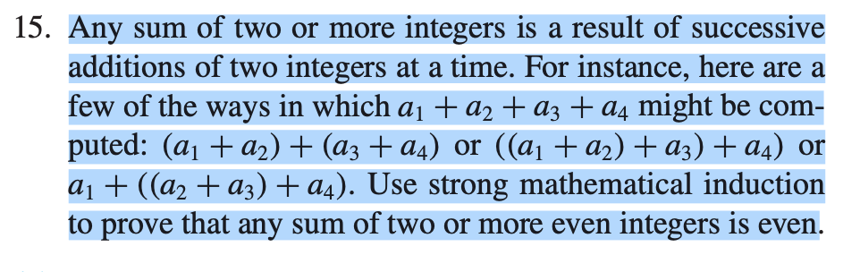 Solved 15. Any sum of two or more integers is a result of | Chegg.com