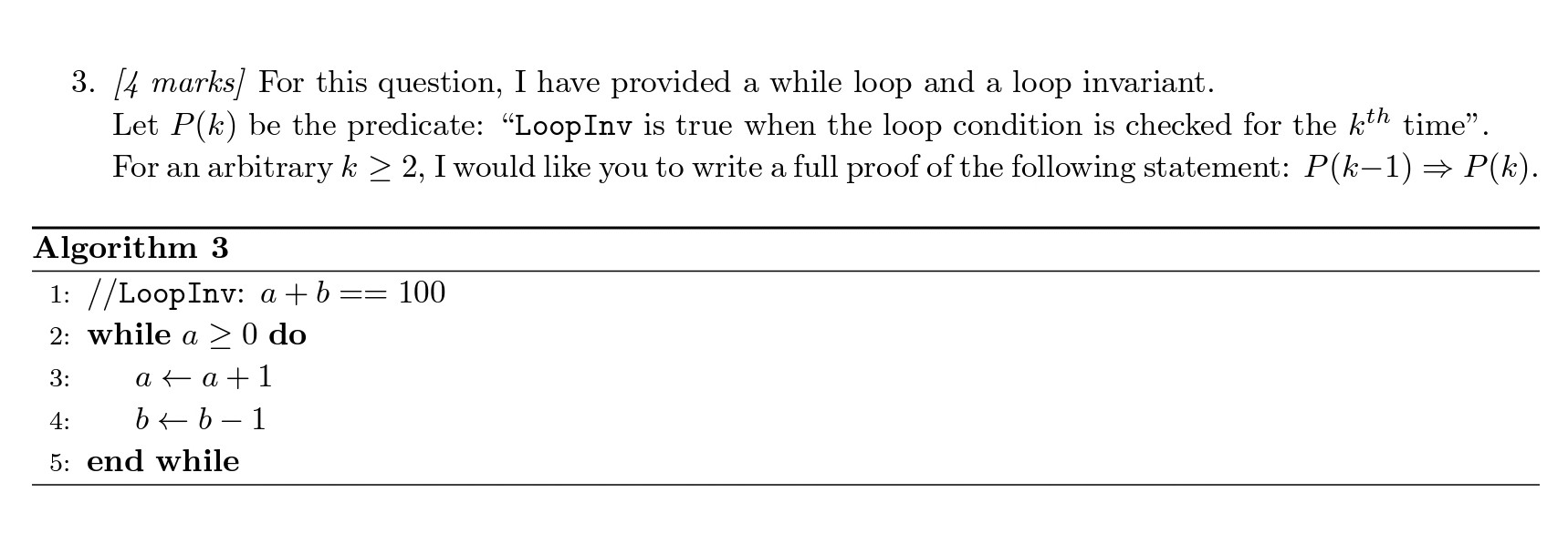 Solved 3. [4 marks] For this question, I have provided a | Chegg.com