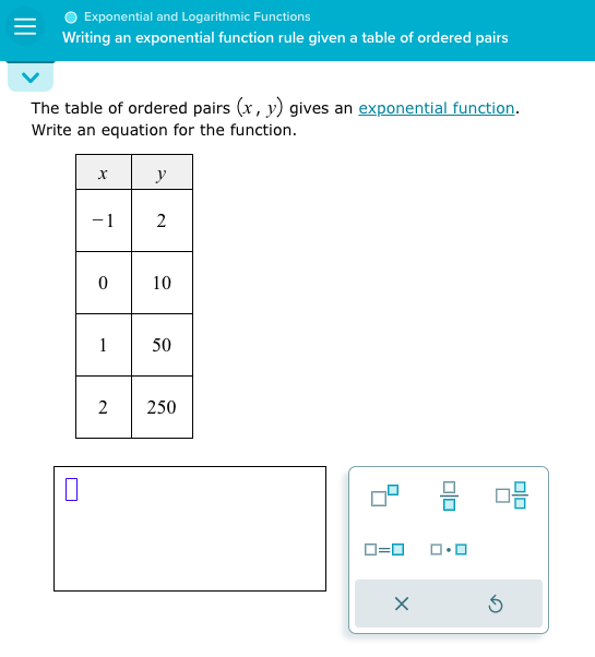 Solved Exponential and Logarithmic Functions Writing an | Chegg.com Solved Exponential and Logarithmic Functions Writing an | Chegg.com