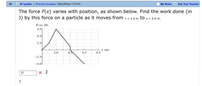 Solved 10. 01 points | Previous Answers OSUniPhys1 7 P101 | Chegg.com Solved 10. 01 points | Previous Answers OSUniPhys1 7 P101 | Chegg.com