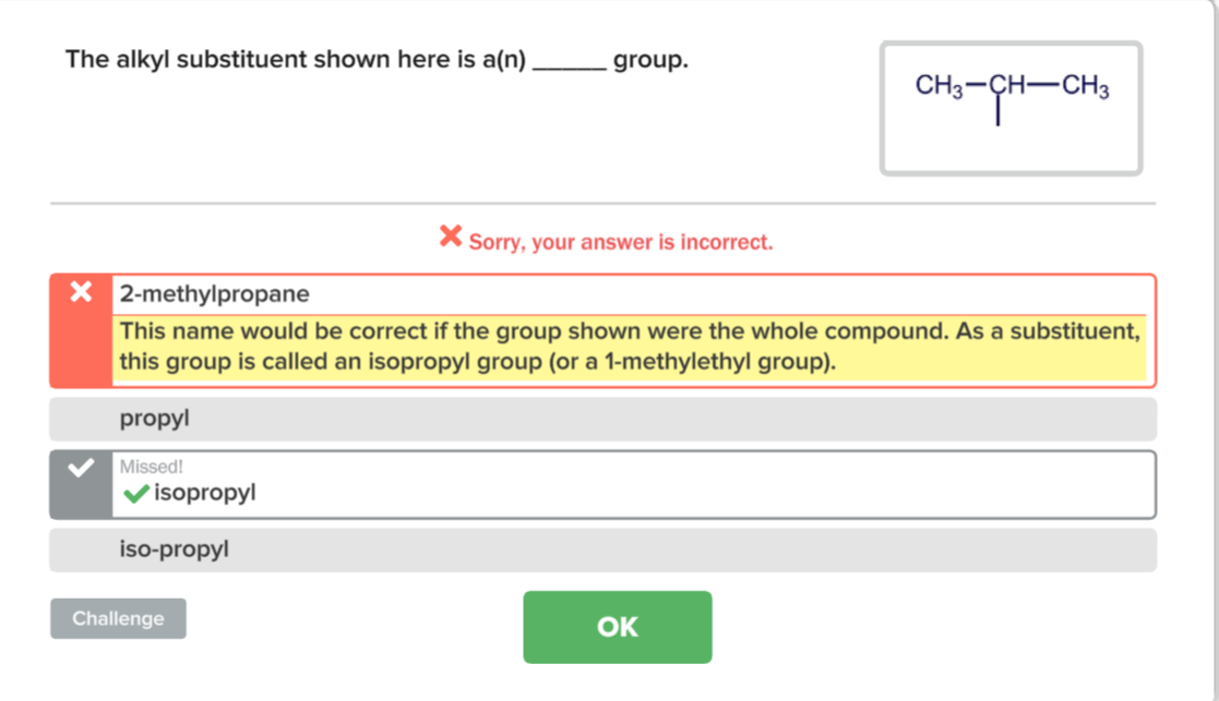 Solved The alkyl substituent shown here is a(n) group. | Chegg.com