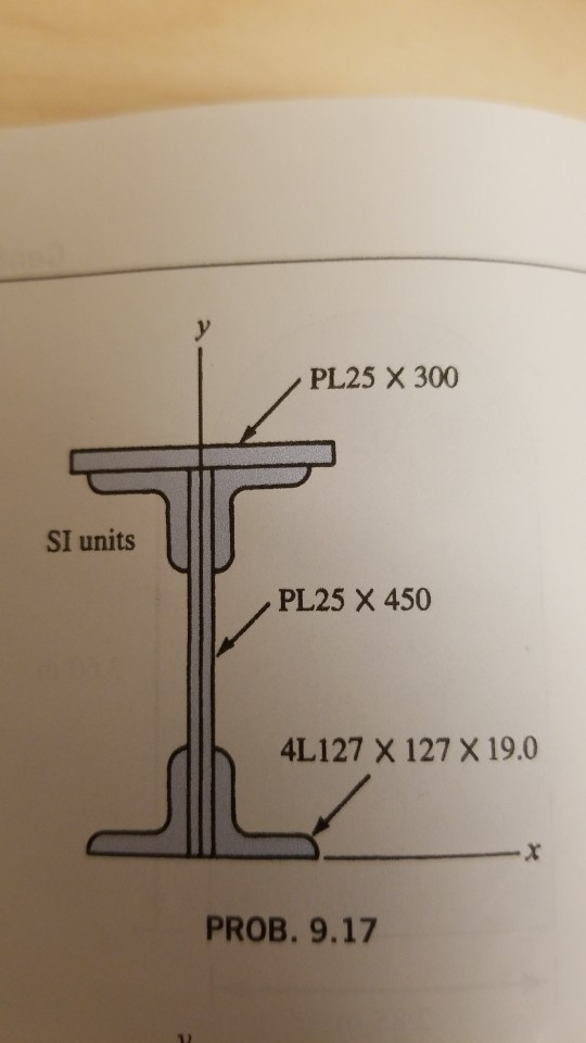 Solved PL25 × 300 SI units PL25 X 450 4L127 X 127 X 19.0 | Chegg.com
