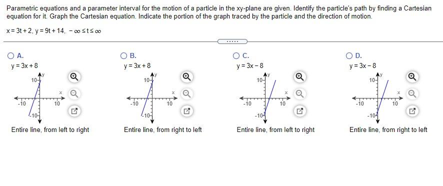 Solved Parametric Equations And A Parameter Interval For The 