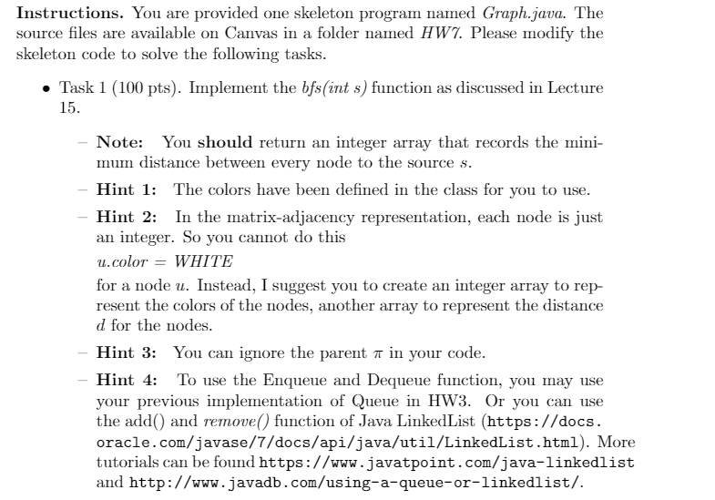Solved Instructions You Are Provided One Skeleton Program Chegg