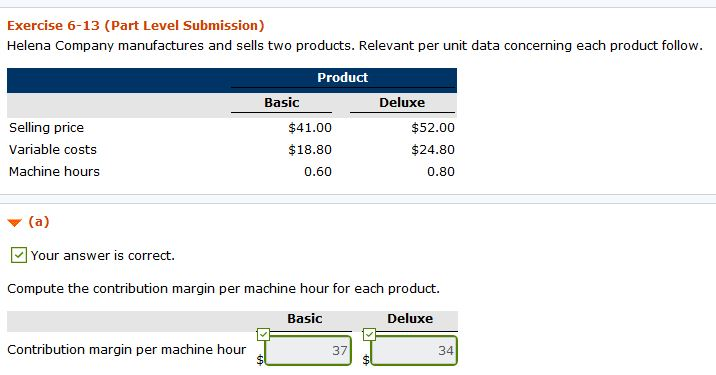 Solved Exercise 6-13 (Part Level Submission) Helena Company | Chegg.com