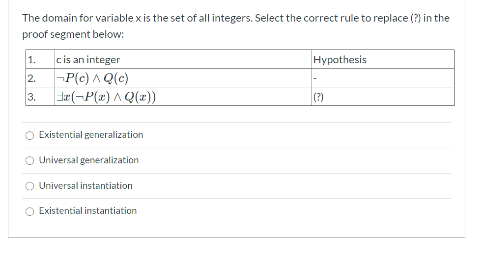 Solved The domain for variable x is the set of all integers. | Chegg.com