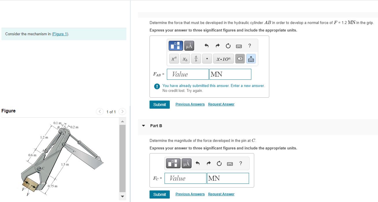 Solved Determine the force that must be developed in the | Chegg.com