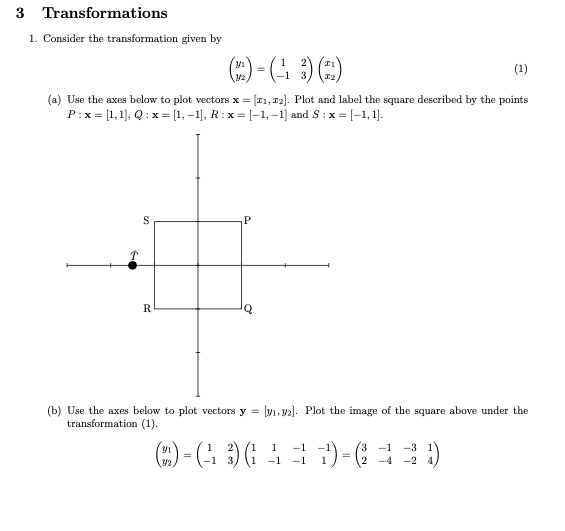 Solved 3 Transformations 1. Consider the transformation | Chegg.com