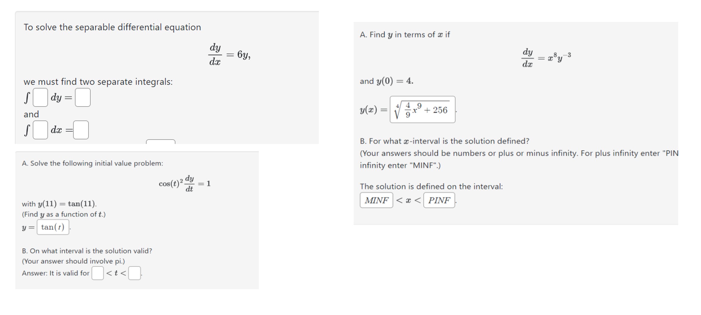 Solved A. ﻿Find the two separate integrals B. ﻿For what | Chegg.com