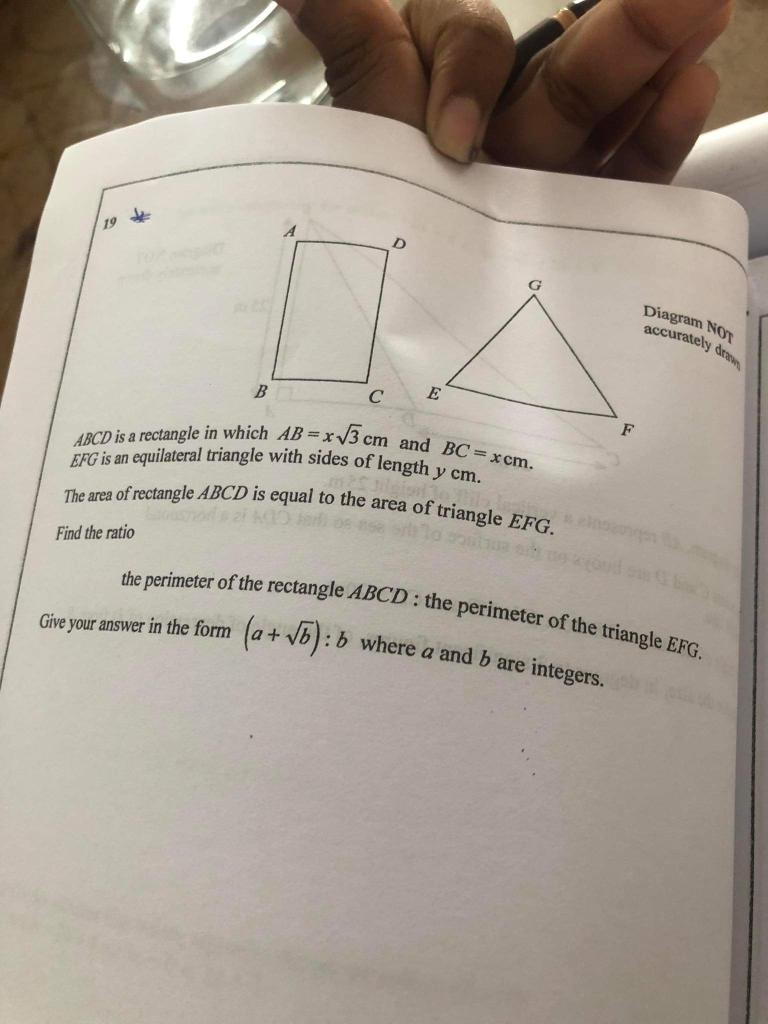 Solved ABCD is a rectangle in which AB=x3 cm and BC=x cm. | Chegg.com