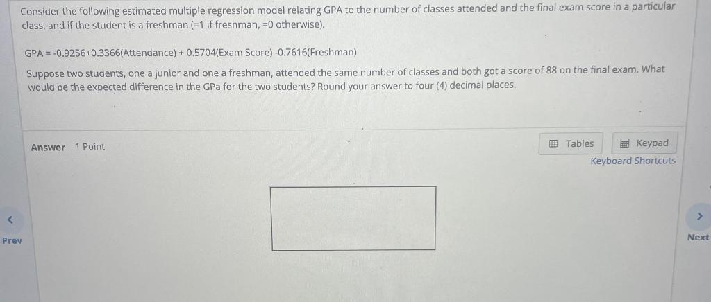 Solved Consider the following estimated multiple regression | Chegg.com