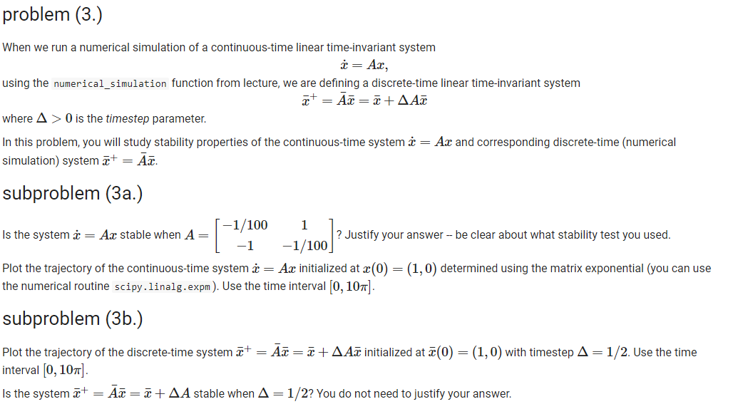 problem (3.) When we run a numerical simulation of a | Chegg.com