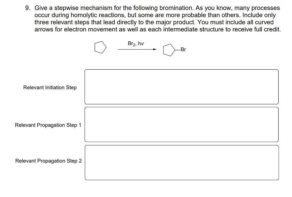 Solved 9. Give a stepwise mechanism for the following | Chegg.com