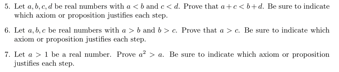 Solved 5. Let A,b,c,d Be Real Numbers With A B And B>c. 