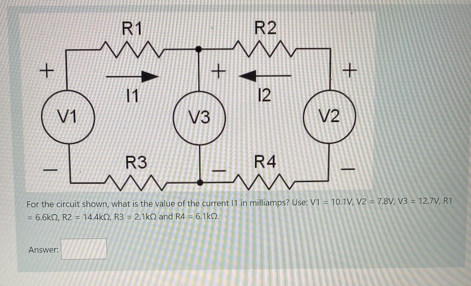 Solved R1 M. + + 1 V1 V2 R2 = For the circuit shown, what is | Chegg.com