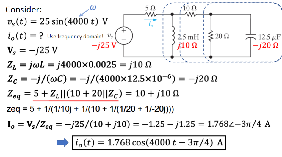 Solved can you explain me how to get Zeq (step by step) and | Chegg.com