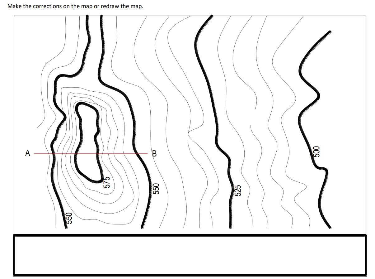 Solved A team of surveyors has drawn a contour map (5’ | Chegg.com