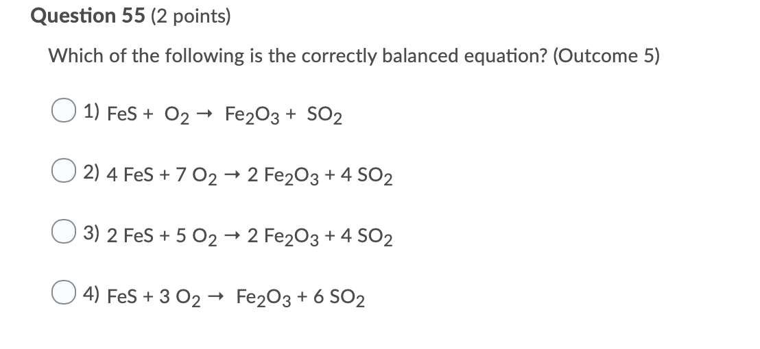 Solved Question 55 (2 points) Which of the following is the | Chegg.com