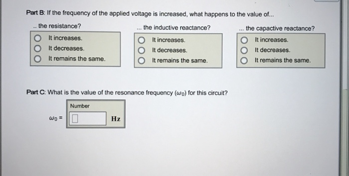 Solved A voltage is applied to the "RLC" circuit shown. The | Chegg.com