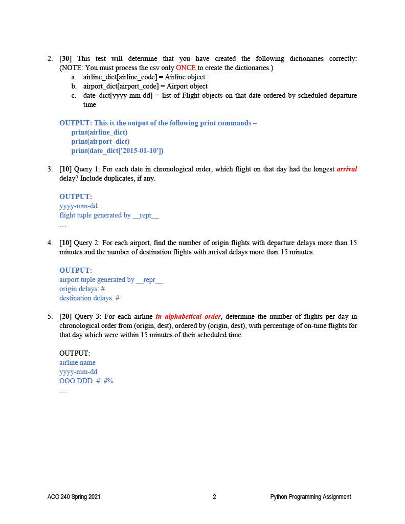 Python Programming Assignment Due: Start of Class | Chegg.com