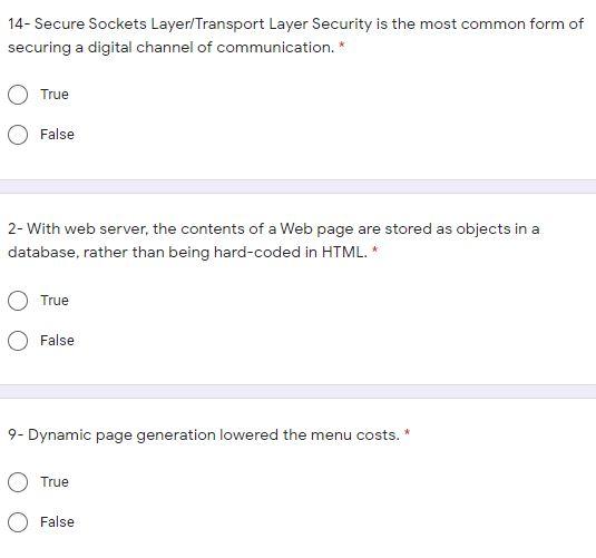 Solved 14- Secure Sockets Layer/Transport Layer Security is | Chegg.com