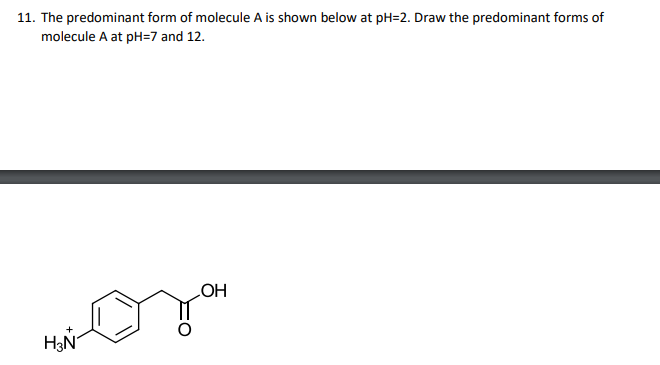 Solved 1. The predominant form of molecule A is shown below | Chegg.com