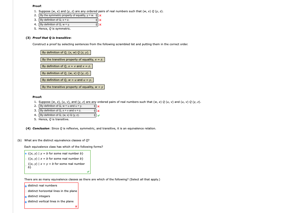 Solved Proof: 1. Suppose (w,x) and (y,z) are any ordered | Chegg.com