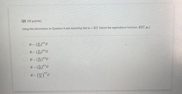 Solved Q4 (10 points) Suppose a consumer has a Cobb-Douglas | Chegg.com