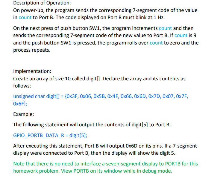 Solved We are using a TivaLaunch pad and Keil application to | Chegg.com