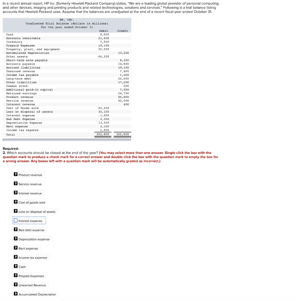 Solved In a recent annual report, HP Inc. (formerly | Chegg.com