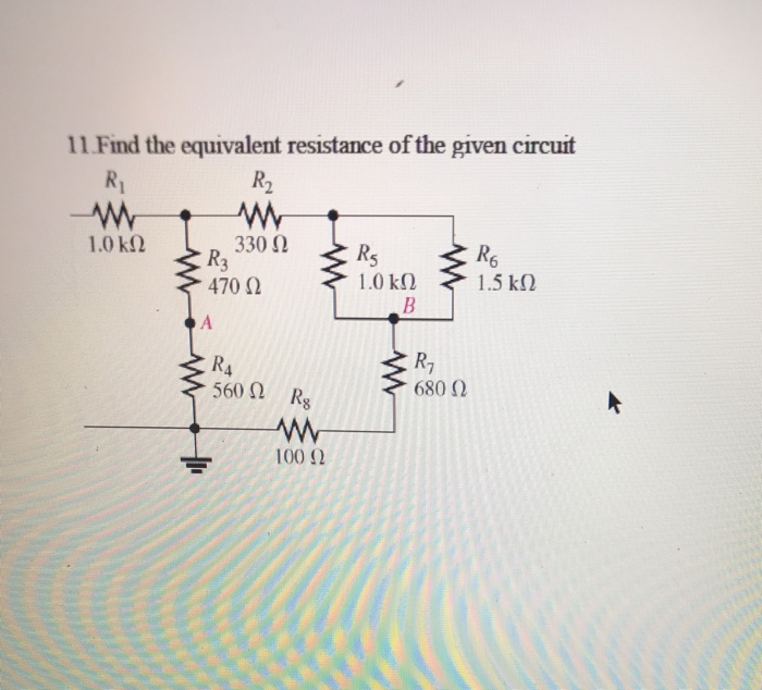 Solved 10 Find the equivalent resistance of the given | Chegg.com
