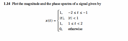 Solved 1.14 Plot the magnitude and the phase spectra of a | Chegg.com