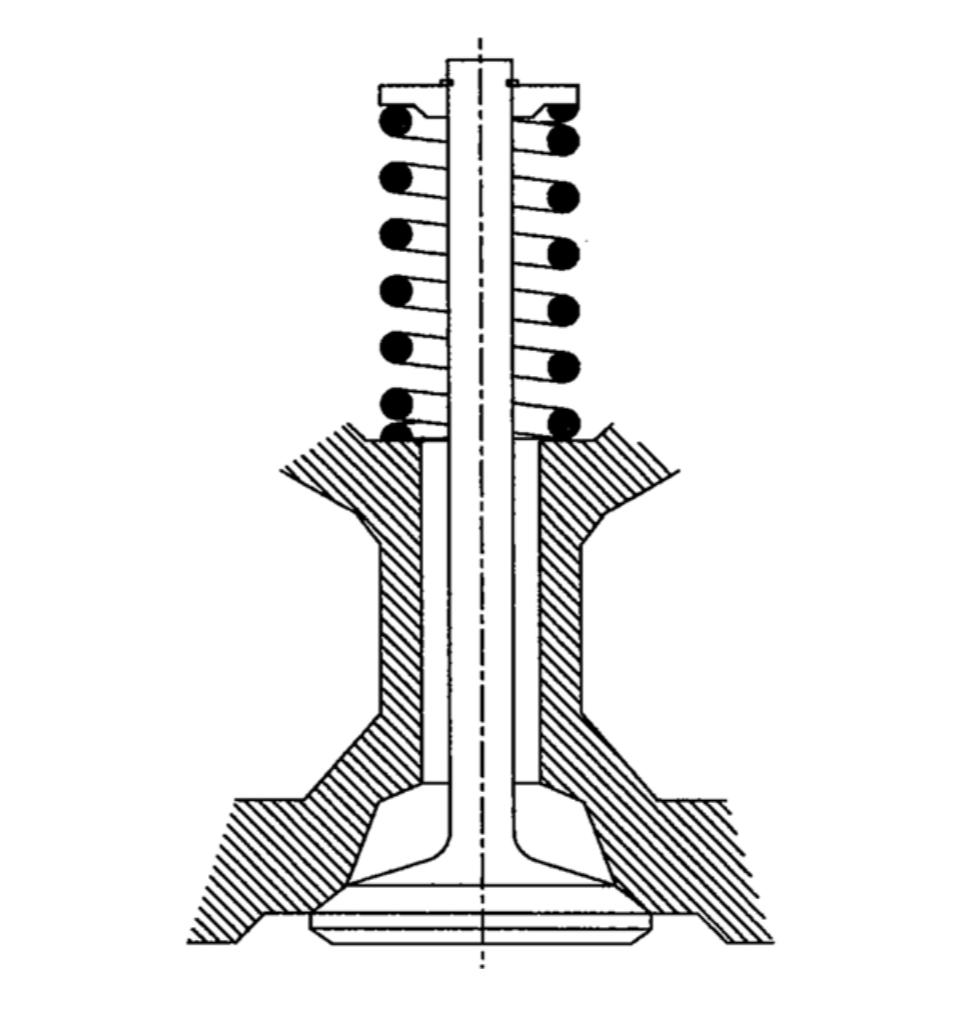 Solved The picture shows a valve spring from a car engine. | Chegg.com